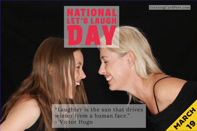 National Let's Laugh Day - March 19 - Laughter Quotes, Jokes, Captions
