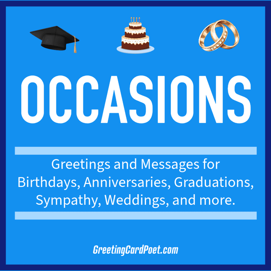 Occasions Menu: Birthdays, Anniversaries, Weddings and More