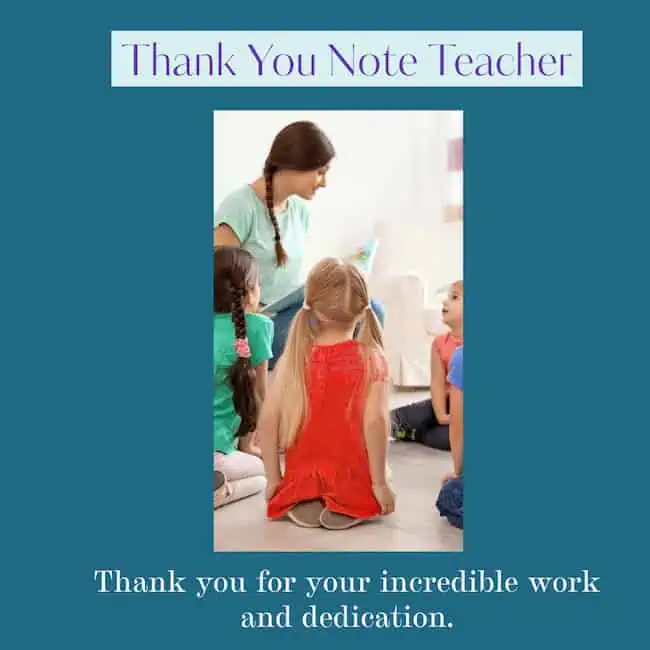 50 Thank You Note to Teacher Ideas to Show Gratitude